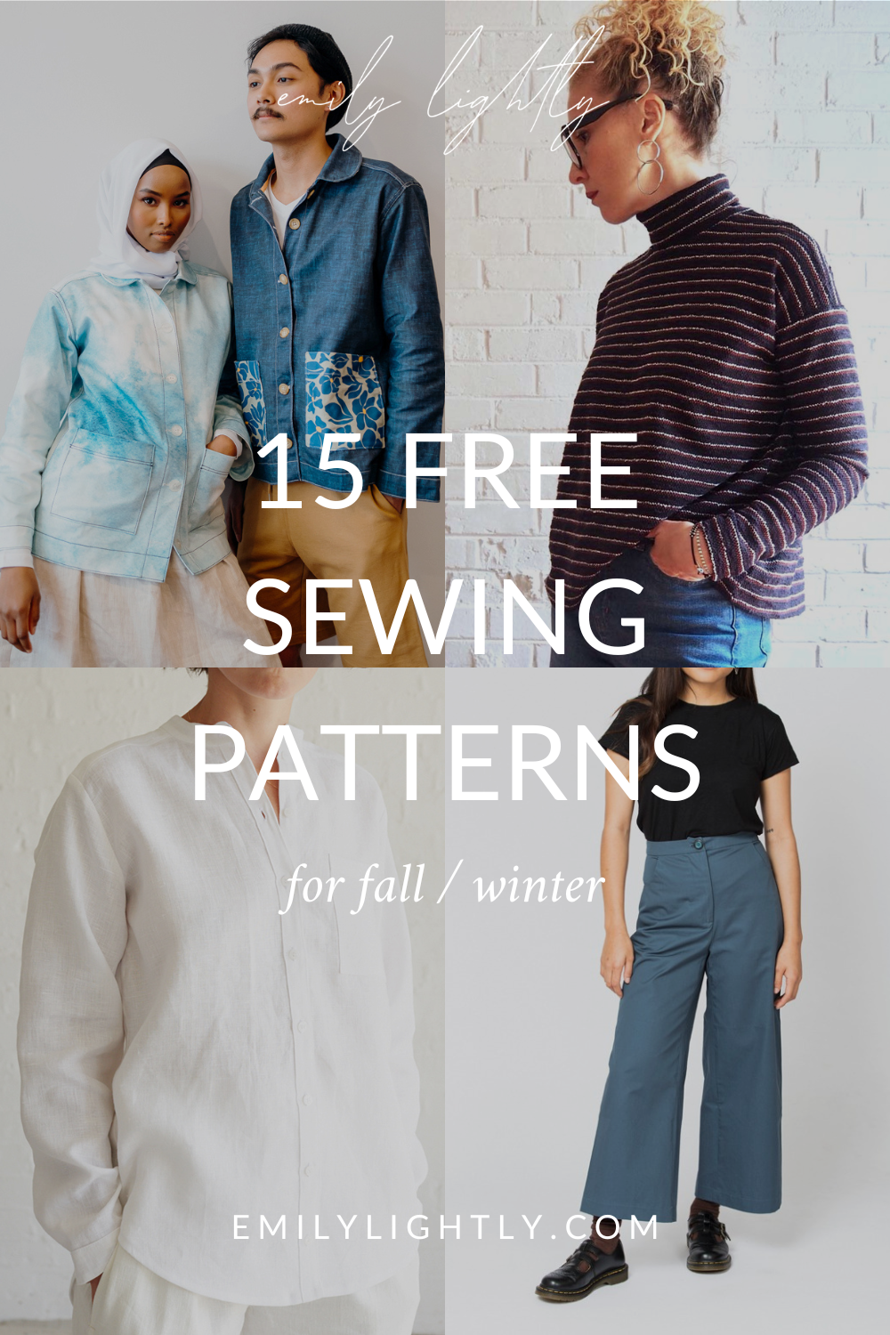 15 Free Sewing Patterns for Fall & Winter - Emily Lightly